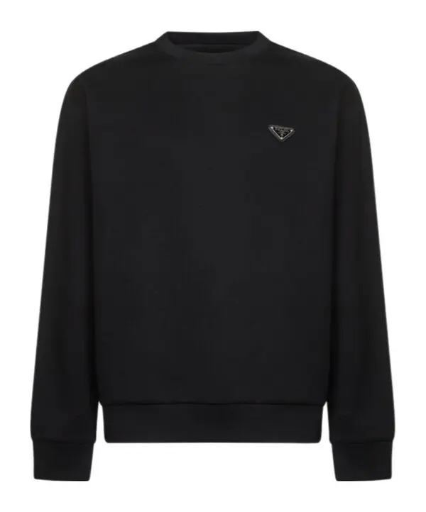 Prada Technical Cotton Sweatshirt - Black