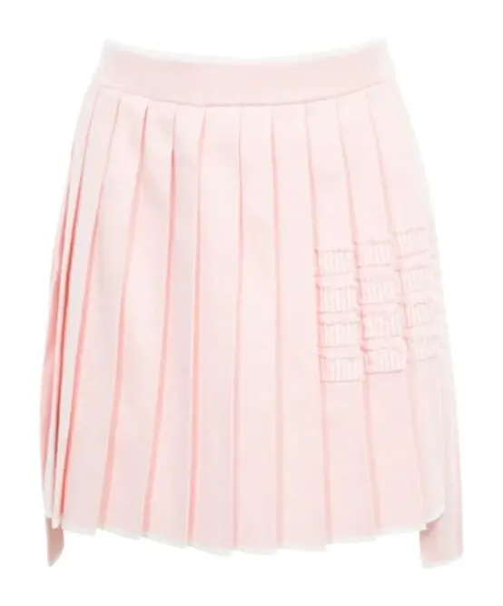 Thom Browne Asymmetric Hem Mini Pleated Skirt - Pink