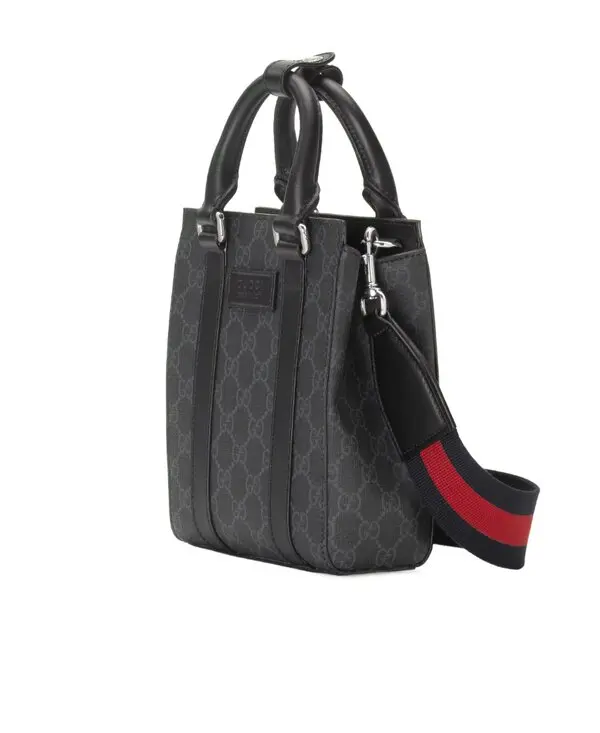 Gucci Gg Supreme Tote Bag With Webbing Detail