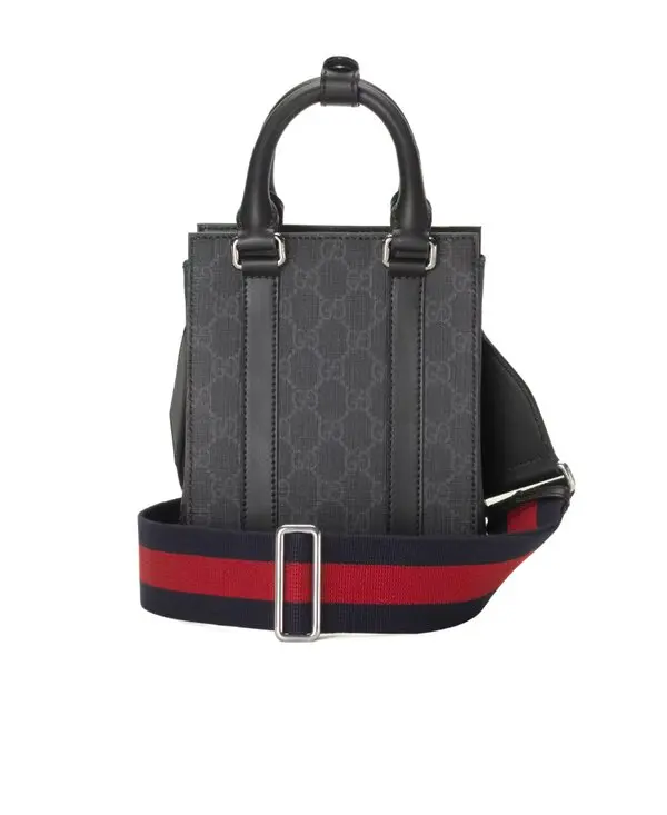 Gucci Gg Supreme Tote Bag With Webbing Detail