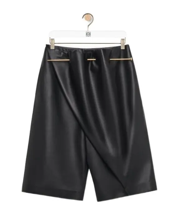 Loewe Pin Shorts In Nappa Lambskin