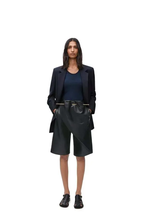Loewe Pin Shorts In Nappa Lambskin