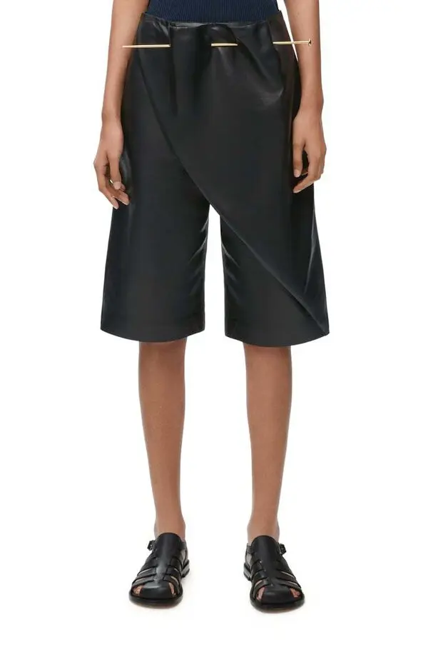 Loewe Pin Shorts In Nappa Lambskin