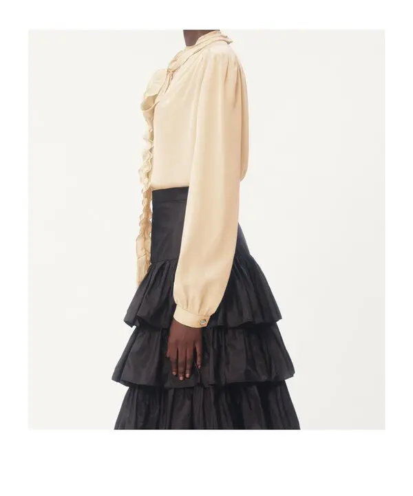Valentino Garavani Crepe De Chine Bow Detail Shirt