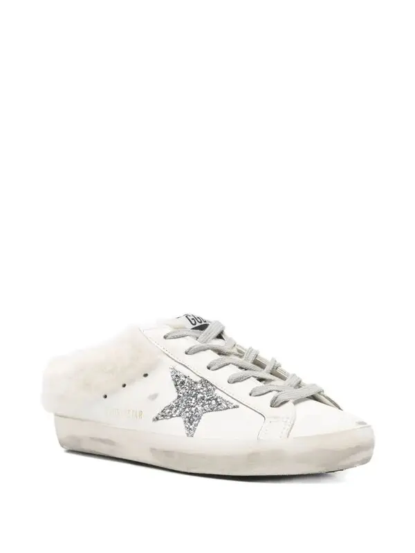 GOLDEN GOOSE Super Star Sabots - White