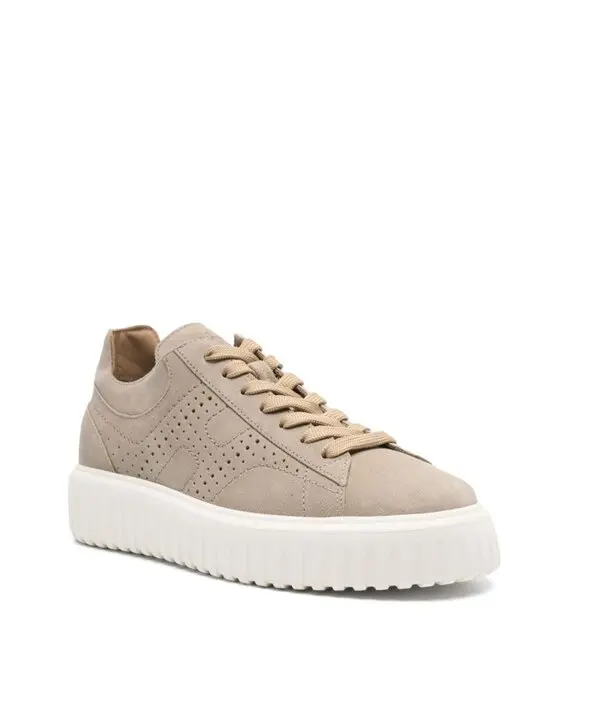 Hogan Round Toe Lace-up Sneakers
