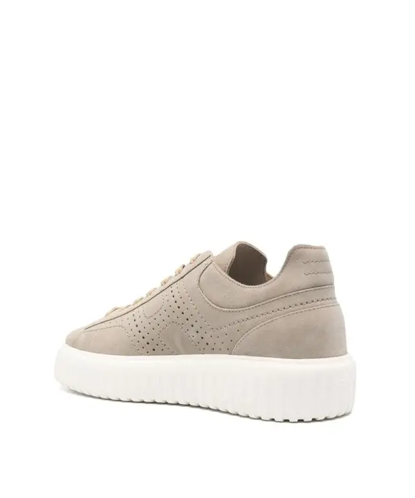 Hogan Round Toe Lace-up Sneakers