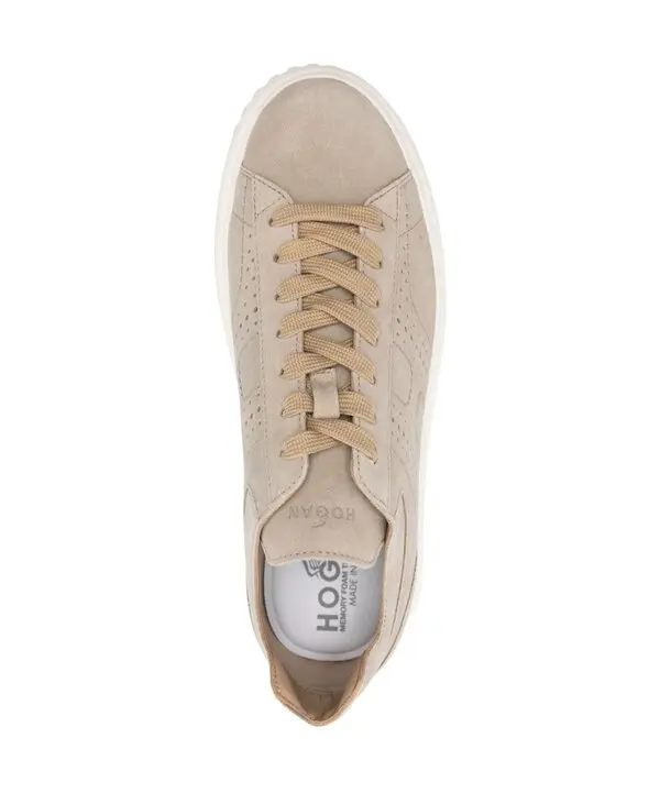 Hogan Round Toe Lace-up Sneakers