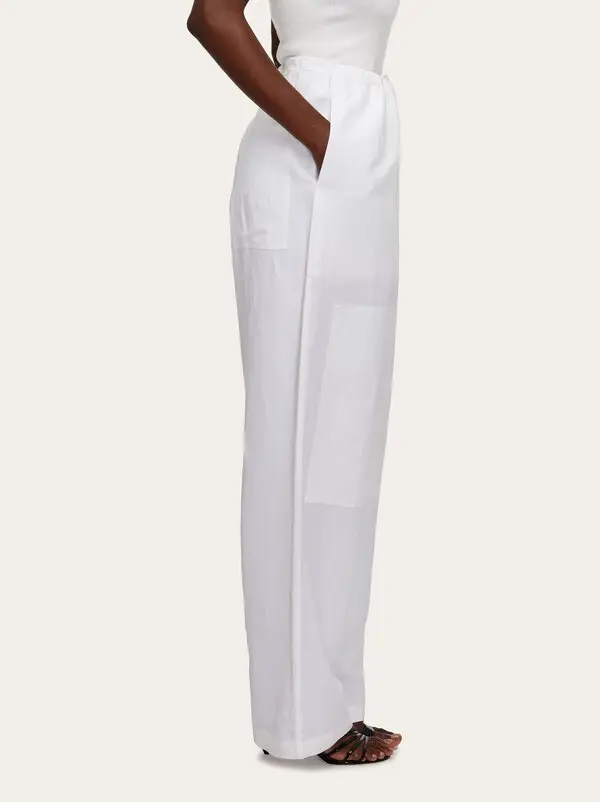 FERRAGAMO Rope Detail Wide-leg Trousers