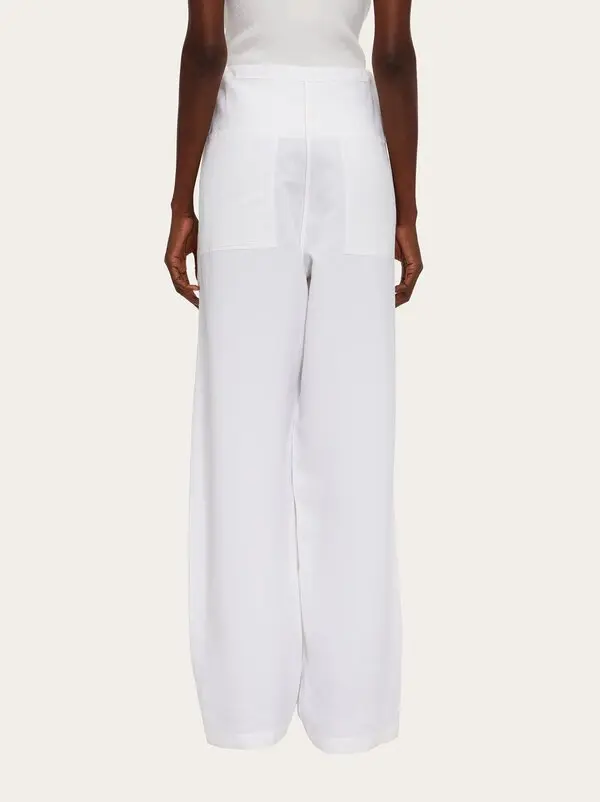 FERRAGAMO Rope Detail Wide-leg Trousers