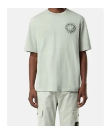 Stone Island Logo Printed Crewneck T-shirt