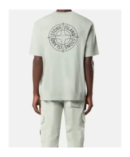 Stone Island Logo Printed Crewneck T-shirt