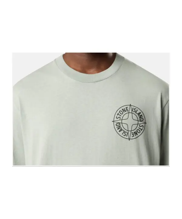 Stone Island Logo Printed Crewneck T-shirt