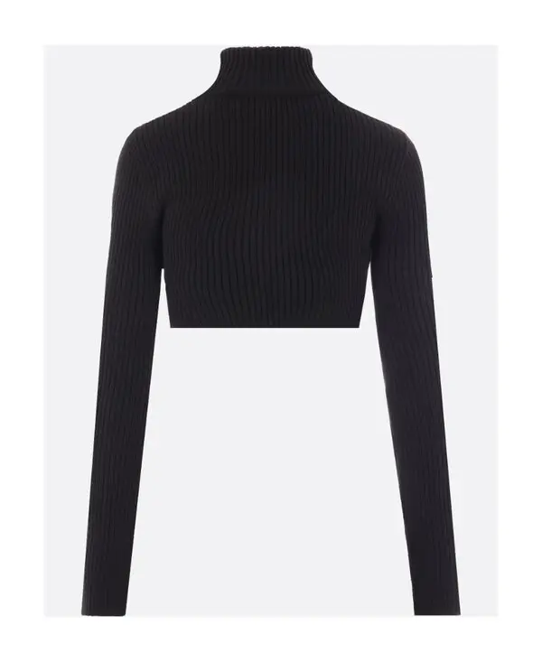 COURREGES Cut-out High Neck Jumper - Black
