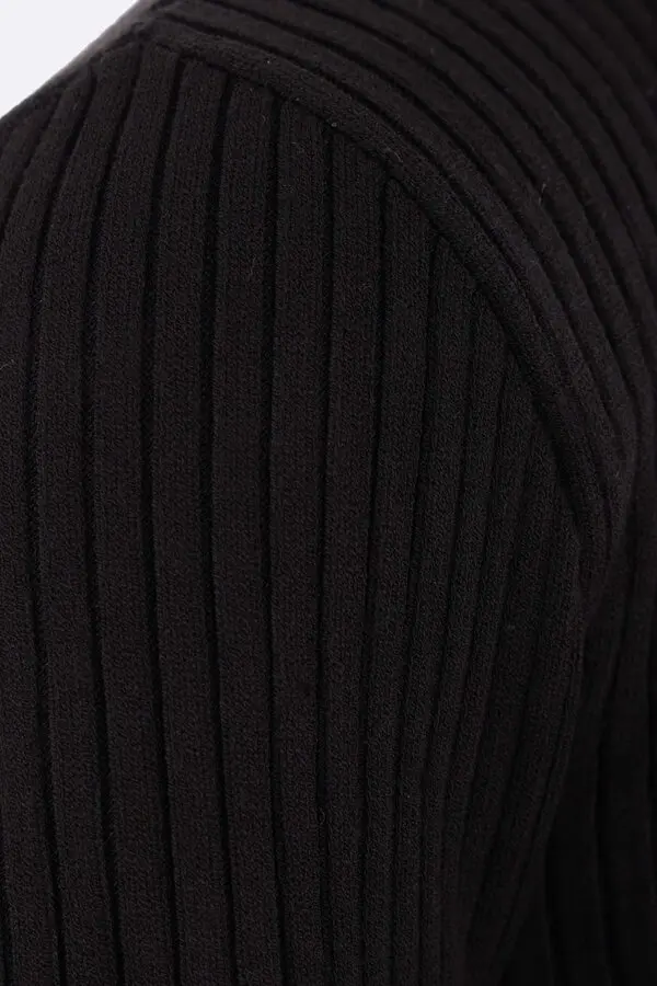 COURREGES Cut-out High Neck Jumper - Black