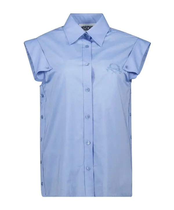 Moschino Laurel Embroidered Sleeveless Shirt