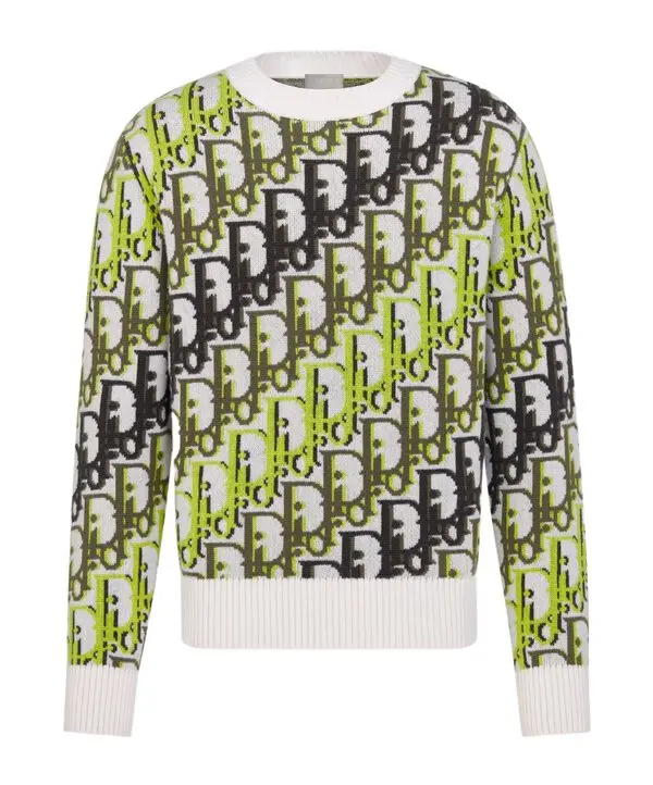 Dior Oblique Print Wool Sweater - Multi-color