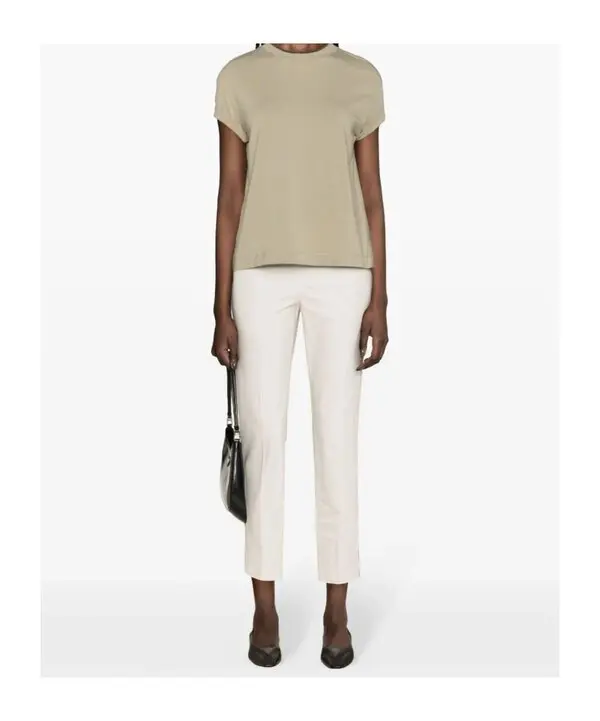 Brunello Cucinelli High-waisted Side Slit Trousers