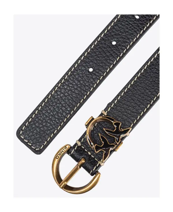 Pinko Love Birds Plaque Buckled Belt