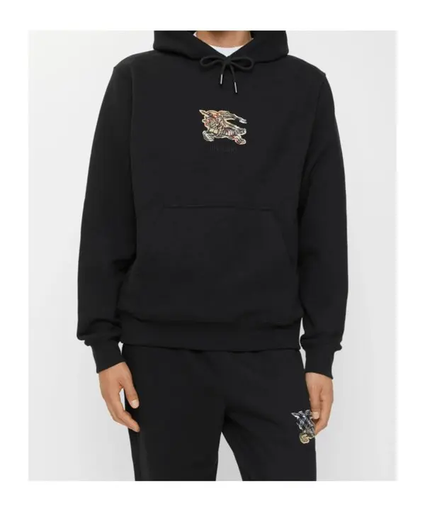 Burberry Checked Drawstring Hoodie