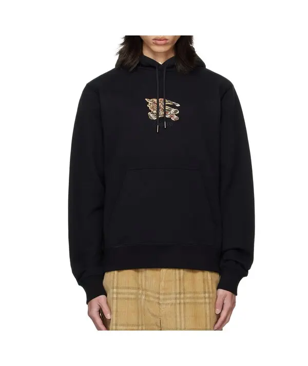 Burberry Checked Drawstring Hoodie