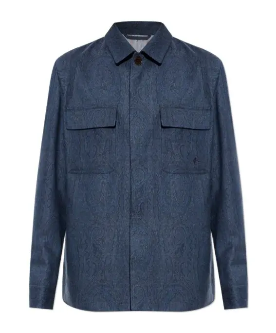 Etro Flap Pocket Shirt Jacket - Blue