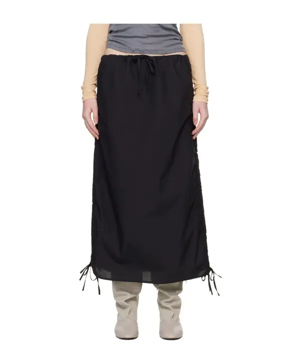 BASERANGE Drawstring Midi Skirt