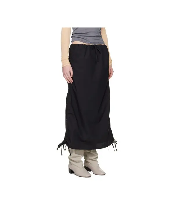 BASERANGE Drawstring Midi Skirt