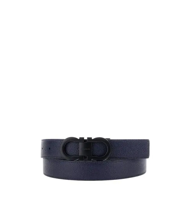 FERRAGAMO Reversible Gancini Buckle Belt - Black