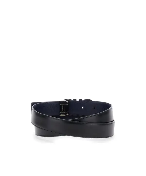 FERRAGAMO Reversible Gancini Buckle Belt - Black