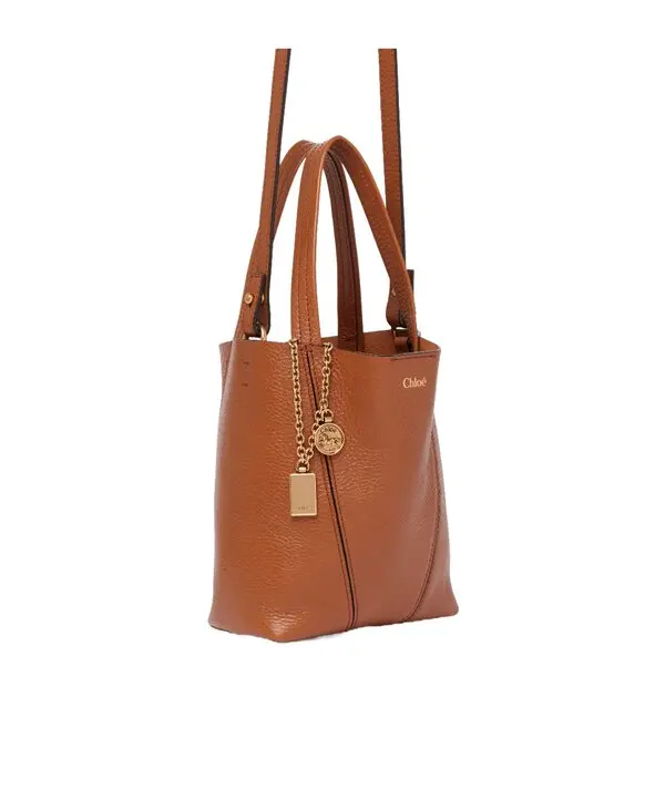 Chloé Small Spin Charm Detail Tote Bag - Drab
