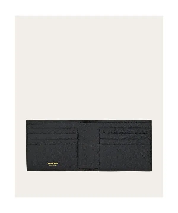 FERRAGAMO Logo-plaque Bi-fold Wallet - Black
