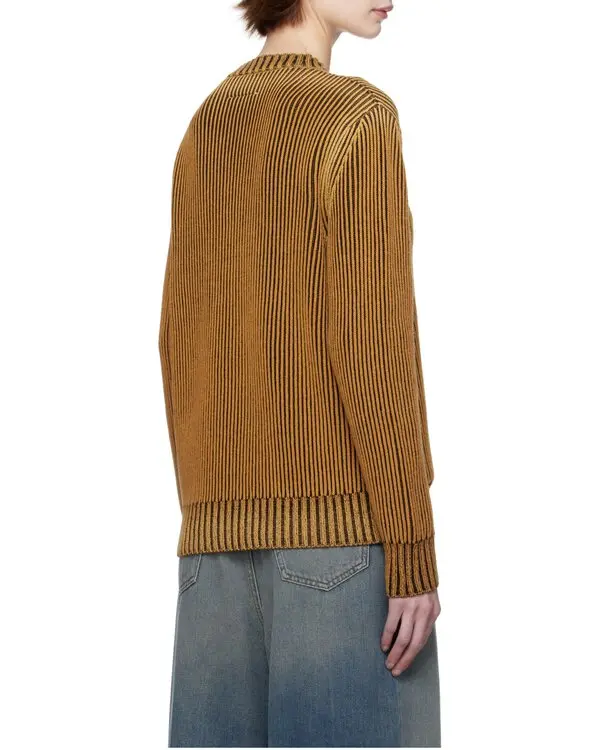 MAISON MARGIELA Ribbed Logo Knit Sweater