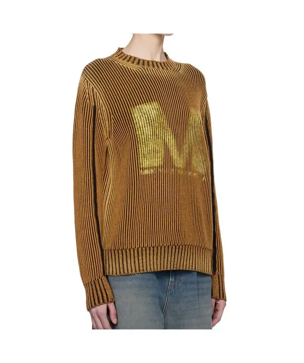 MAISON MARGIELA Ribbed Logo Knit Sweater