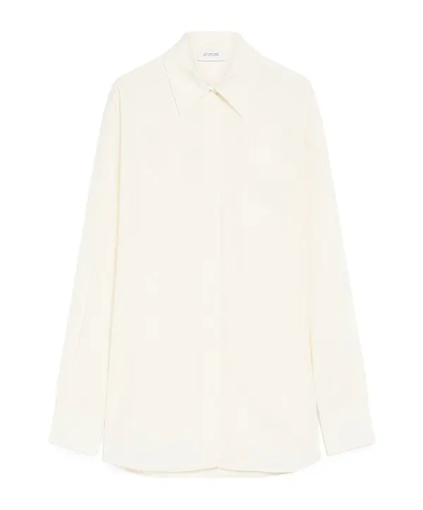 Sportmax Tonale Curved Hem Button-up Shirt - Ivory