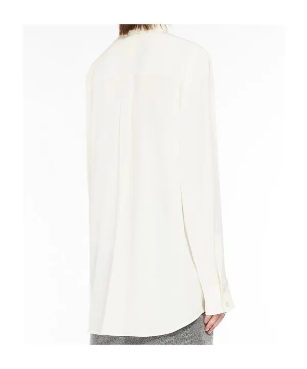 Sportmax Tonale Curved Hem Button-up Shirt - Ivory