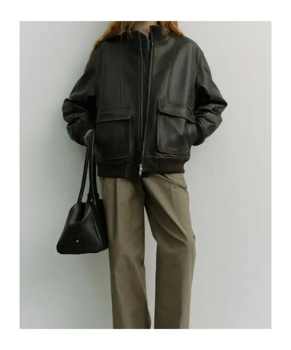 DUNST Long-sleeved Leather Jacket
