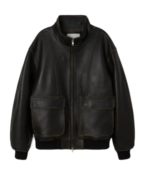 DUNST Long-sleeved Leather Jacket