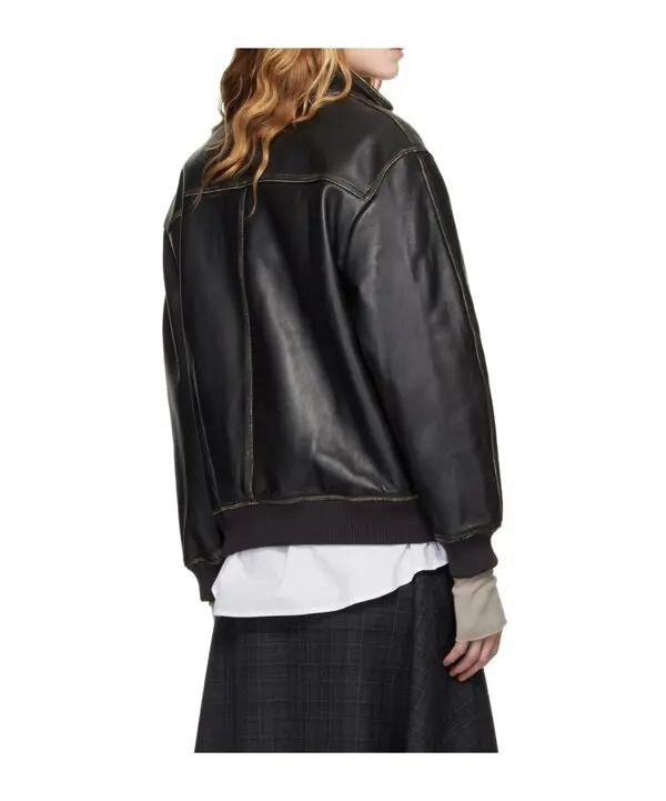 DUNST Long-sleeved Leather Jacket