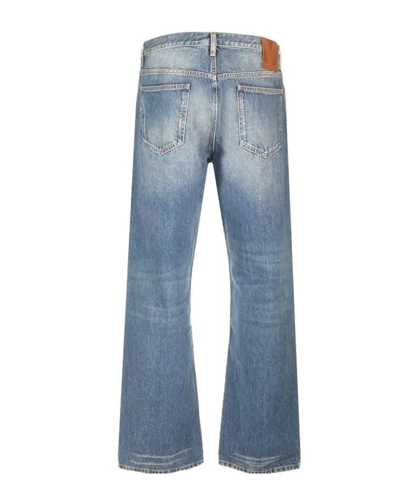 Valentino Garavani Logo Patch Straight Leg Jeans - Blue