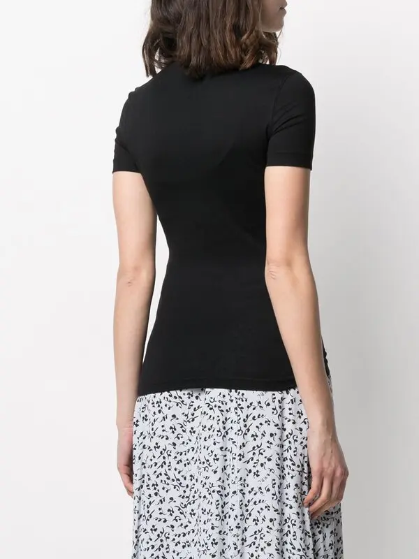 Versace Graphic Print Cotton T-shirt - Black
