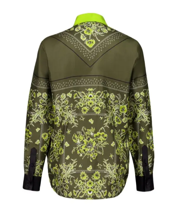 Gucci Printed Silk Twill Shirt With Pussy Bow