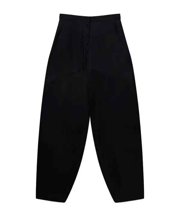 Stella McCartney Decorative Stitch Tapered Satin Trousers