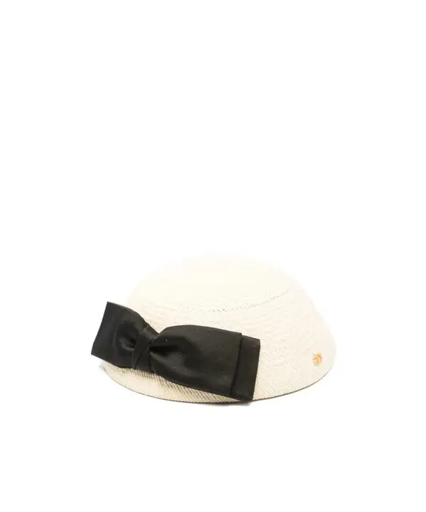 Valentino Garavani Woven Hat With Bow Detail - White