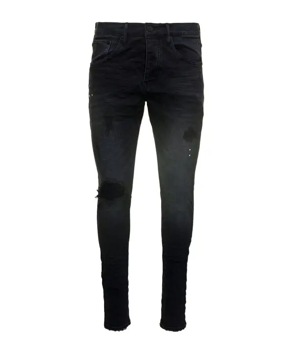 PURPLE BRAND Ripped Detail Jeans - Black