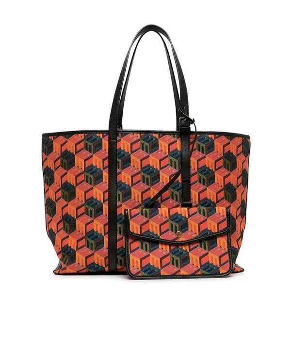 Mcm Cubic Monogram Jacquard Tote Bag - Multicolor