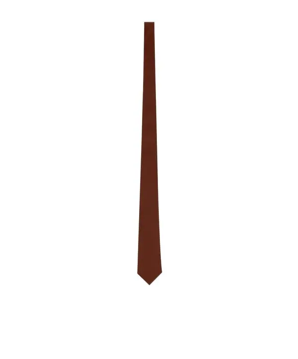 Saint Laurent Logo Patch Tie - Copper