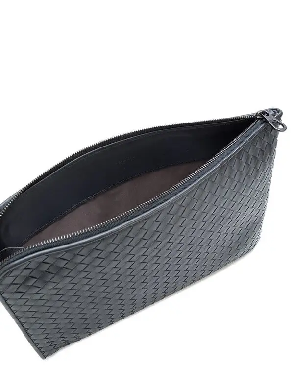 Bottega Veneta Intrecciato Woven Pouch - Black