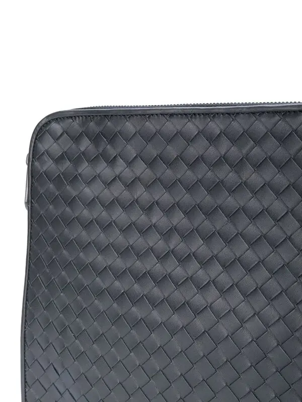 Bottega Veneta Intrecciato Woven Pouch - Black
