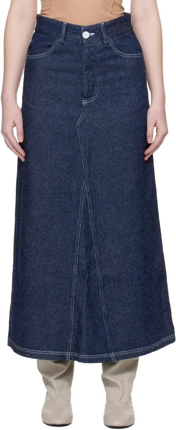BASERANGE Belt Loop Midi Skirt